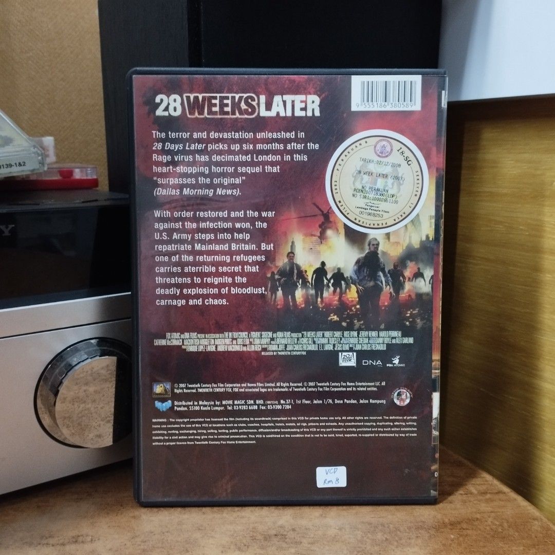 (2VCD) 28 WEEKS LATER, Hobbies & Toys, Music & Media, CDs & DVDs on Carousell