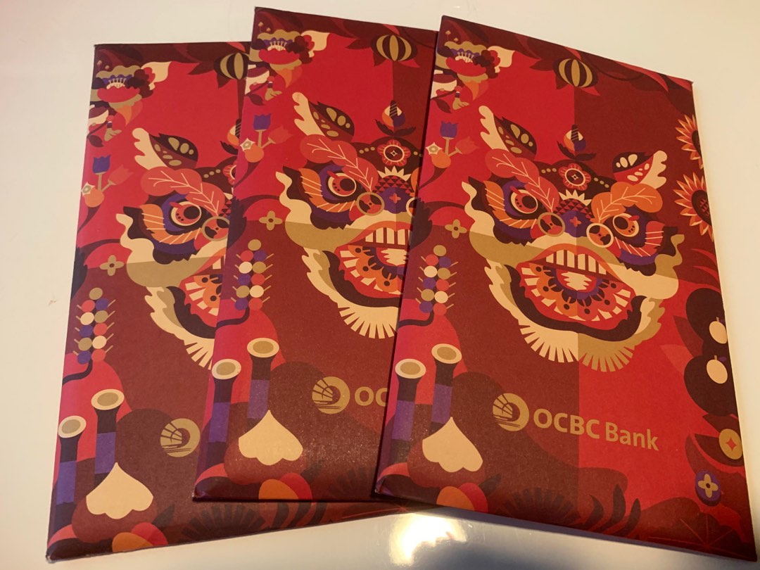 3 packs - OCBC red packets, Hobbies & Toys, Stationery & Craft ...