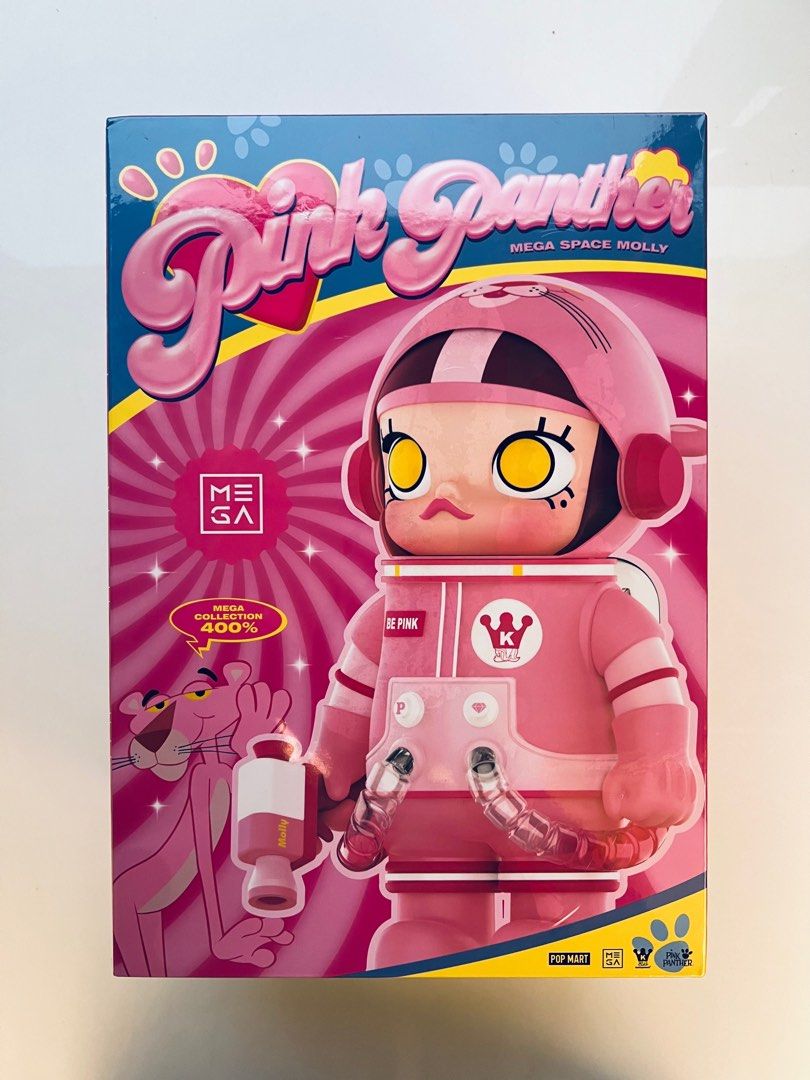 全新 Mega Space Molly 400% pink panther popmart pop mart 粉紅 傻豹 , 興趣及遊戲 ...