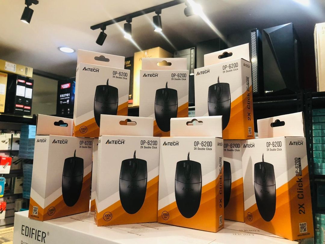 A4Tech OP-620D 2x Click Optical Mouse Black USB, Computers & Tech ...