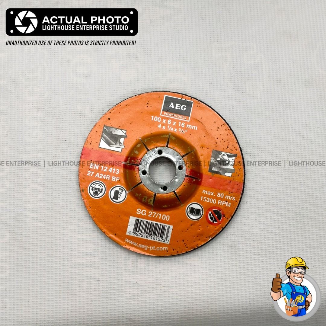 AEG 4" 100mm Grinding Disc for Metal 129225487 (SG27/100) LIGHTHOUSE ...