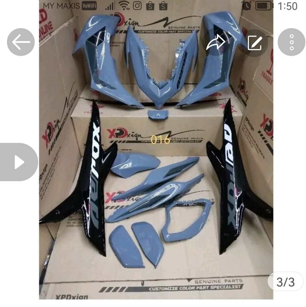 Aerox V2 coverset Custom Design, Motorcycles, Motorcycle Accessories on ...