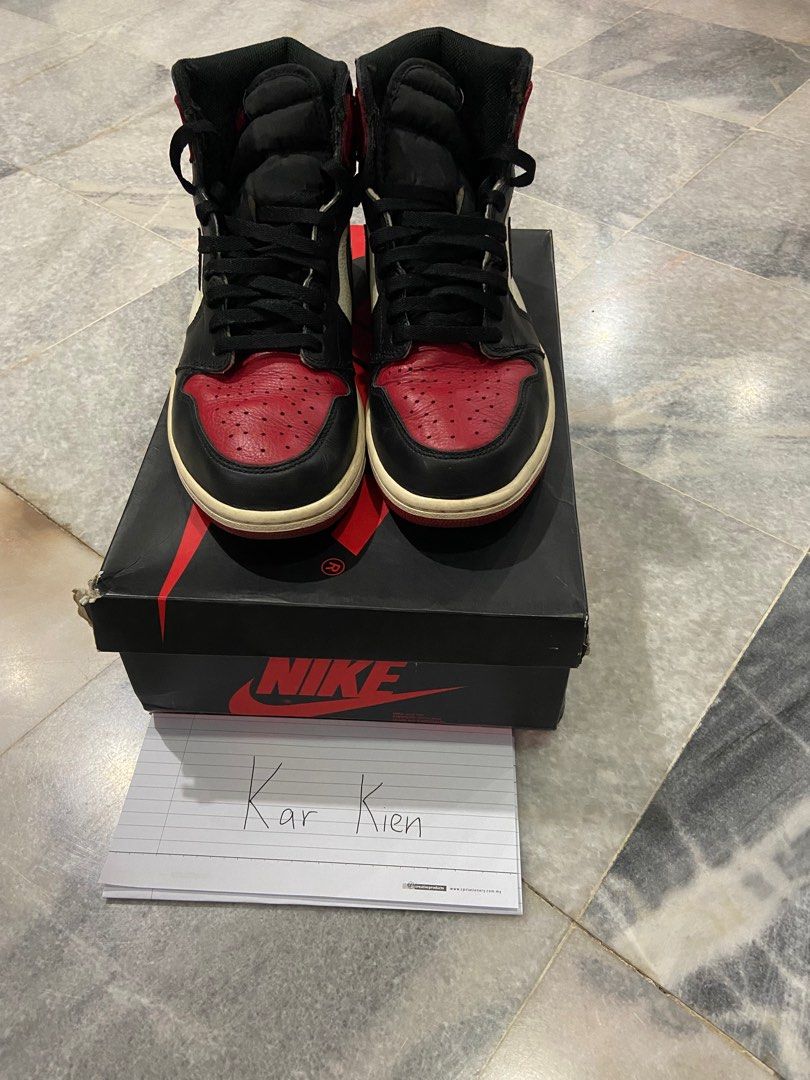 Air Jordan 1 retro high bred toe, Men's Fashion, Footwear, Sneakers on ...