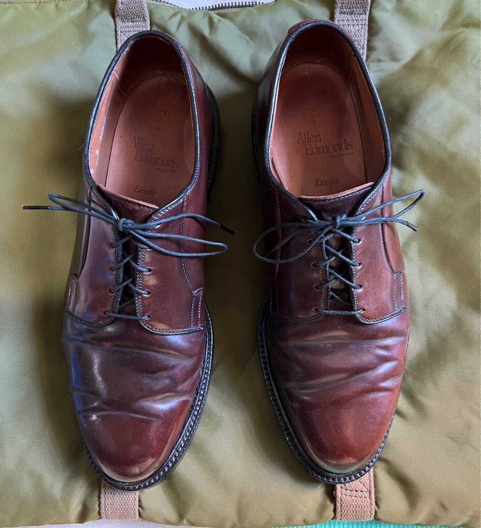 Allen Edmonds Leeds Brown Shell Cordovan 10D, Men's Fashion, Footwear ...