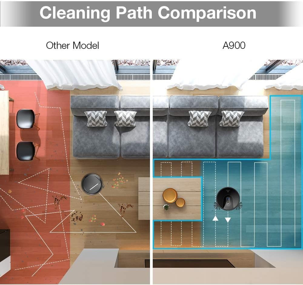 amarey A900 Robot Vacuum Cleaner,Strong Suction,Wi-Fi Connected, App ...