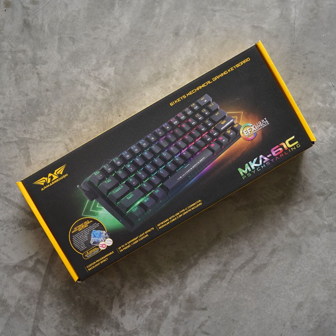 Armaggeddon MKA-61C Psychstarling 61 Keys Mechanical RGB Gaming ...