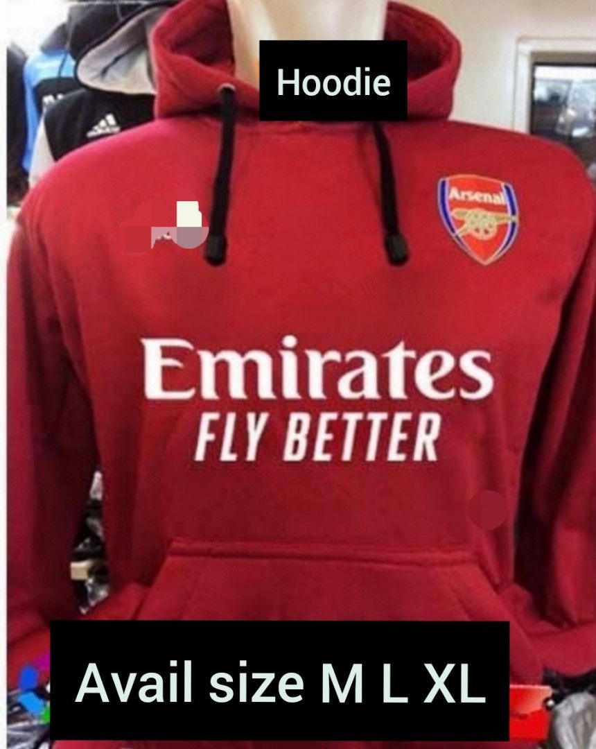 Arsenal hoodie red/ black colour avail, Men's Fashion, Coats, Jackets ...