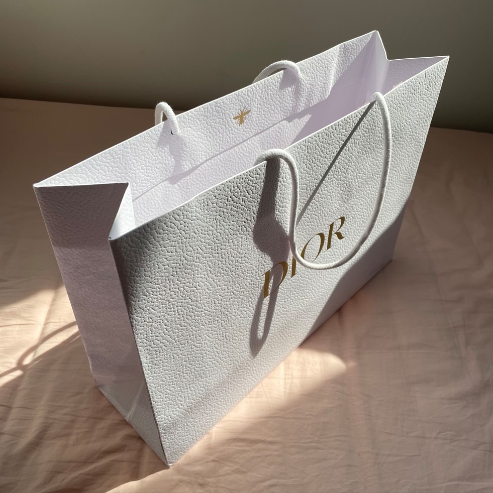 Authentic Dior Paper Bag ~ White and Gold, Luxury, Accessories on Carousell