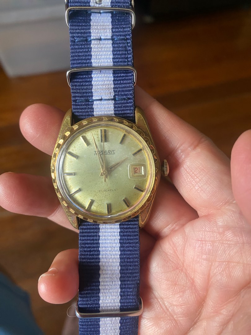 Authentic Tugaris Vintage Swiss Mens Watch Hand Wind, Men's Fashion ...
