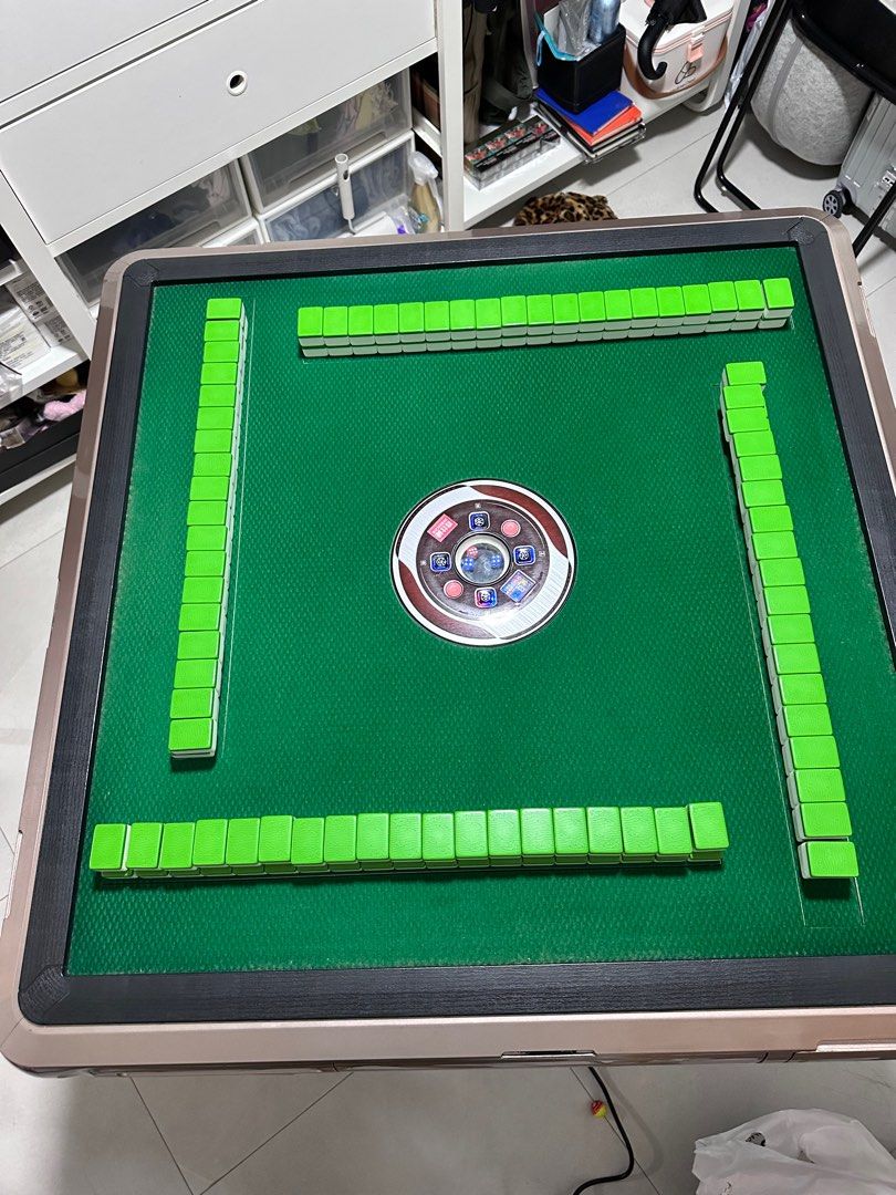 Foldable Automatic Mahjong Table Singapore style, Furniture & Home ...