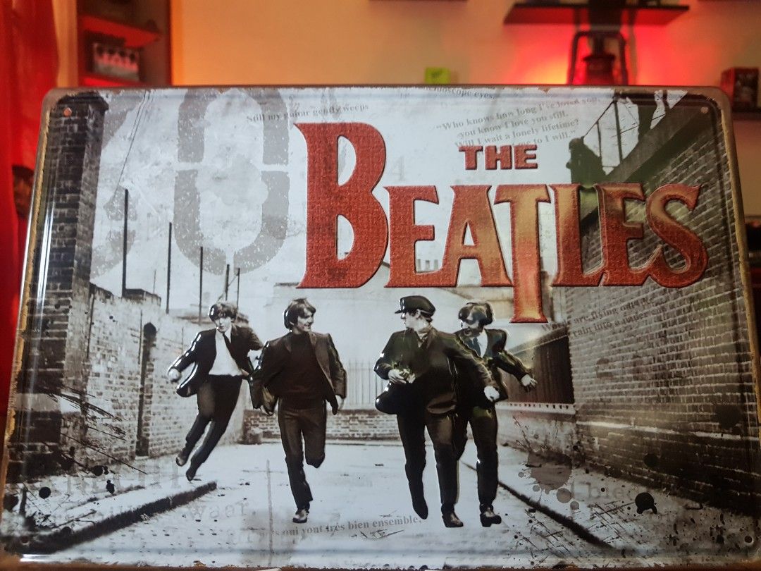 Beatles Tin Plate (II) (New), Hobbies & Toys, Music & Media, Musical ...