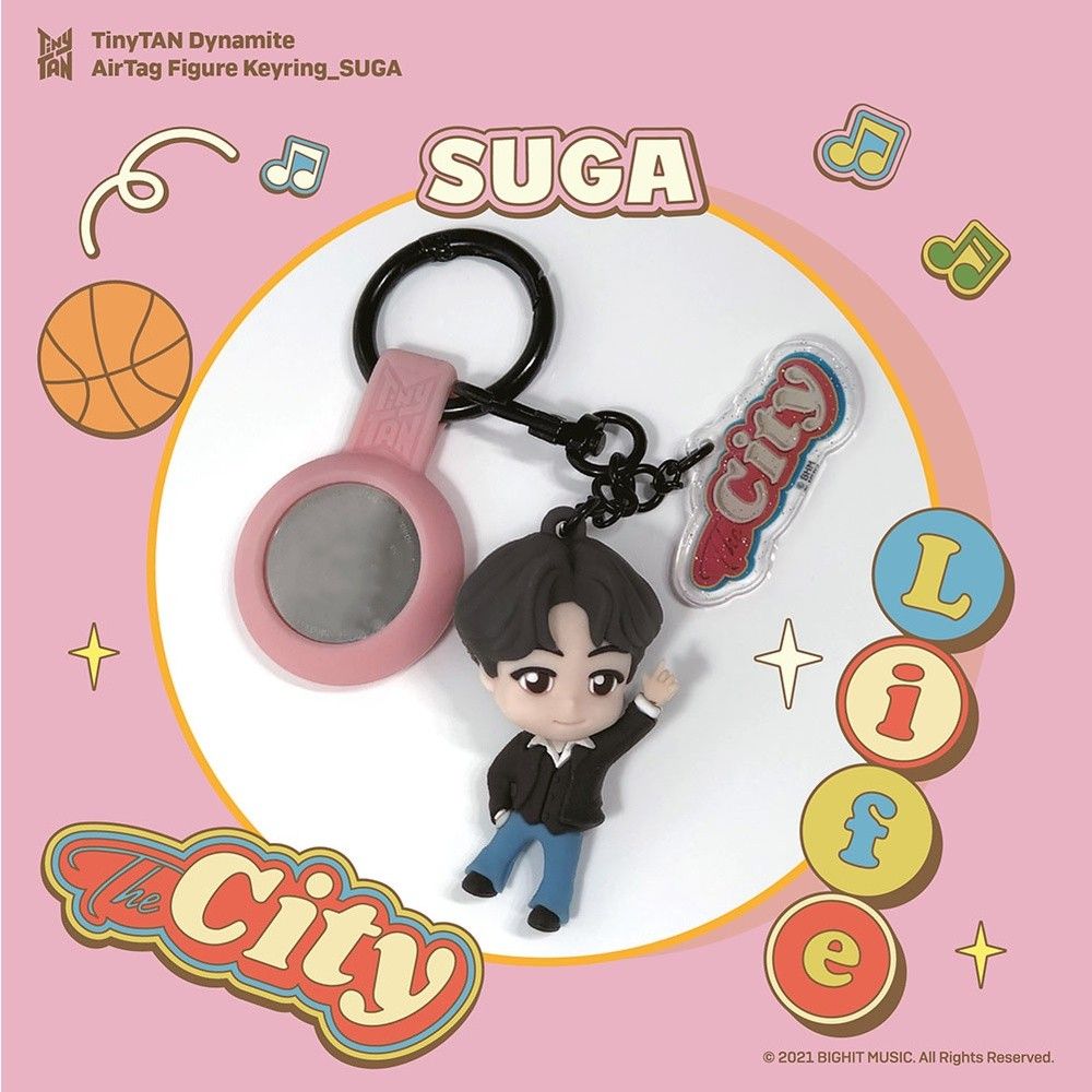 BTS TinyTAN Dynamite Keychain Airtag Figure, Hobbies & Toys, Memorabilia & Collectibles, K-Wave ...