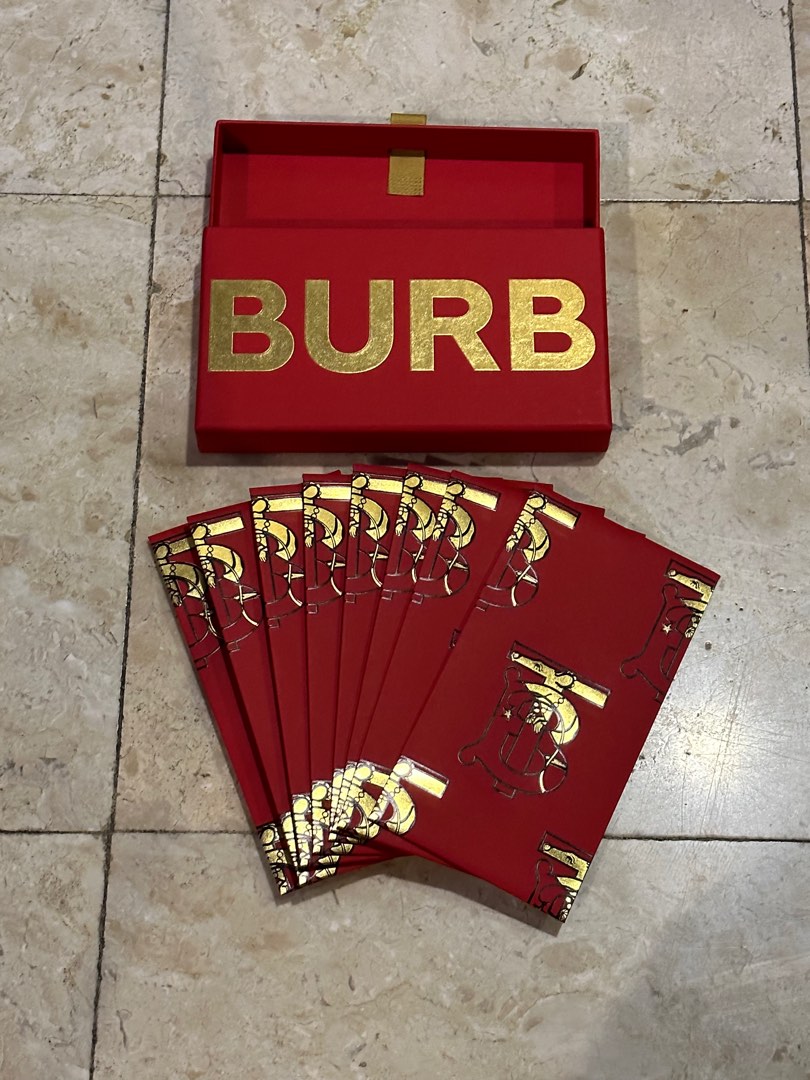 Burberry & Gucci Red Packet Angpao Hongbao, Hobbies & Toys, Stationery ...