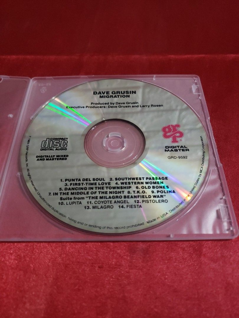 CD JAZZ / 1989 US PRESS GRP - DAVE GRUSIN _ MIGRATION [ NO INLAY ...