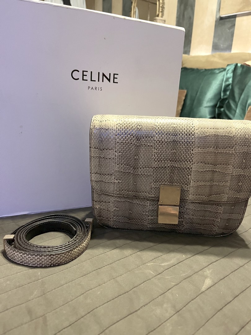 (REDUCED TO CLEAR!!) Celine Classic Medium Box Bag in Exotic Skin ...
