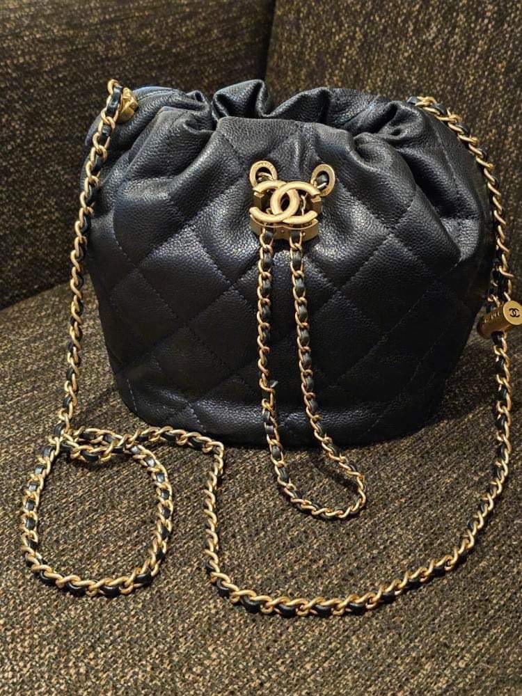 Chanel Drawstring Bucket Bag 22s, Luxury, Bags & Wallets on Carousell