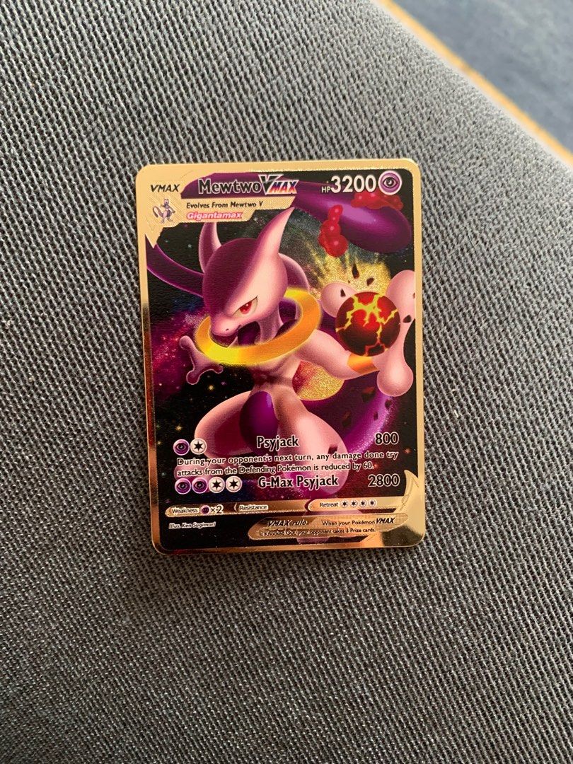 Charizard and Mewtwo Metal Cards, Hobbies & Toys, Toys & Games on Carousell