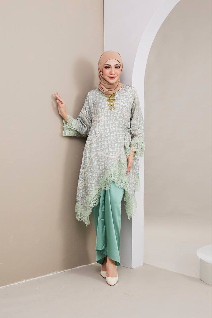 Cinta Laura Kimono Kebaya Womens Fashion Muslimah Fashion Baju Kurung And Sets On Carousell