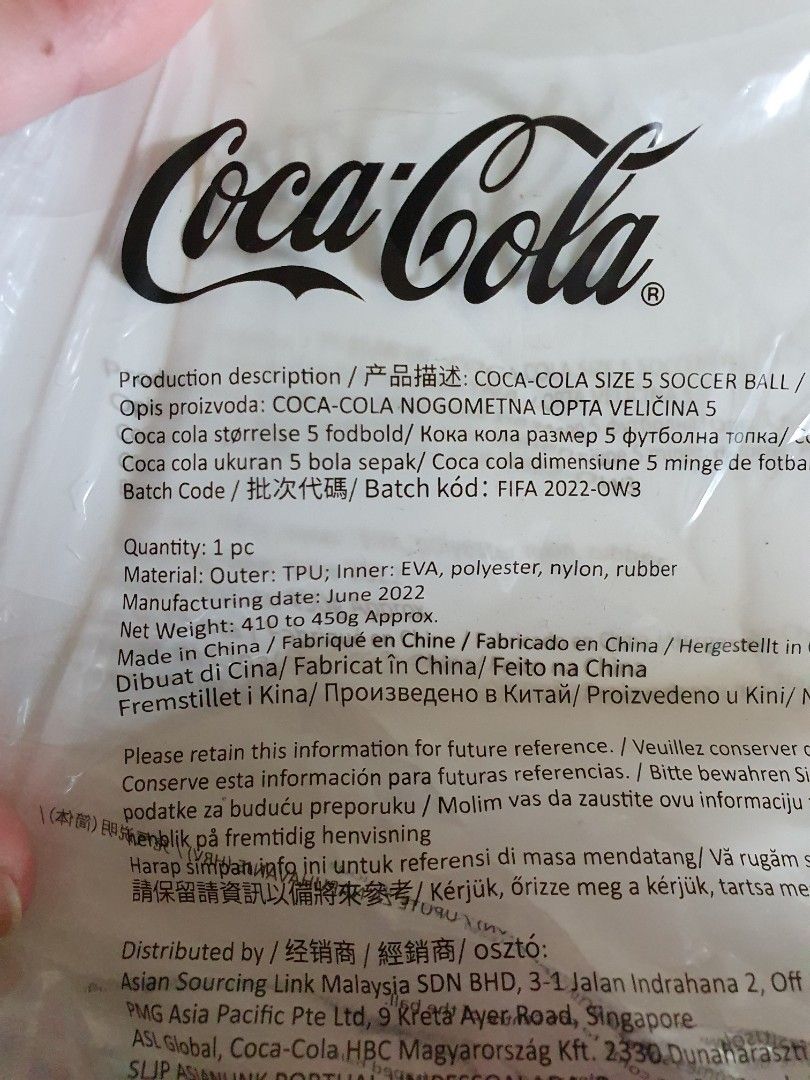 Coca Cola FIFA World Cup Qatar 2022 Ball, Sports Equipment, Sports ...