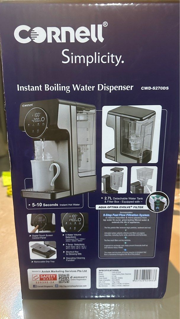 Cornell Instant Boiling Water Dispenser, TV & Home Appliances, Kitchen ...