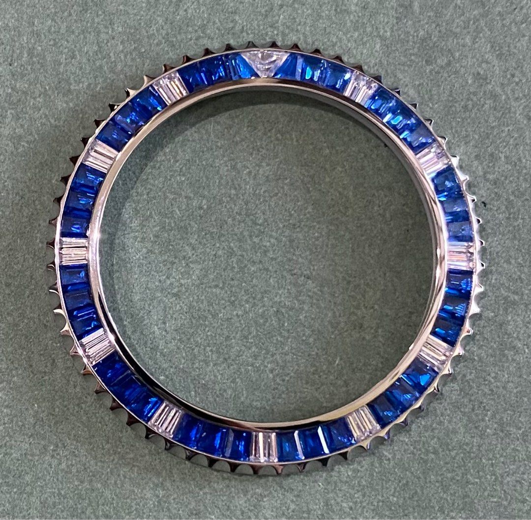 Custom Rolex Submariner Blue SABR bezel Stainless Steel, Luxury ...