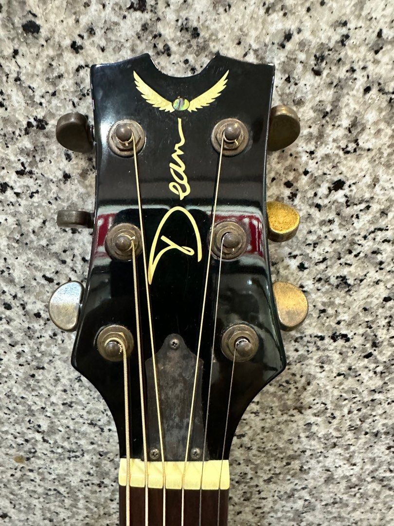 DEAN Resonator Heirloom Brass Acoustic Guitar, Hobbies & Toys, Music & Media, Musical ...