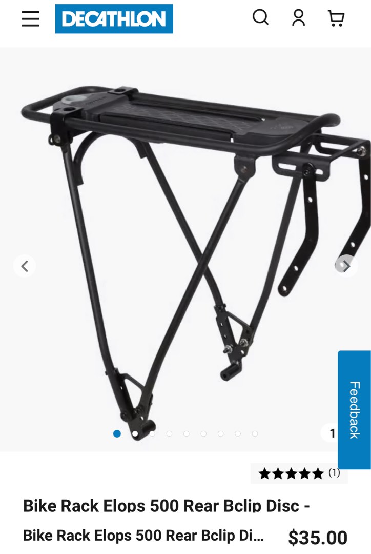 Decathlon Riverside rear rack, Sports Equipment, Bicycles & Parts ...
