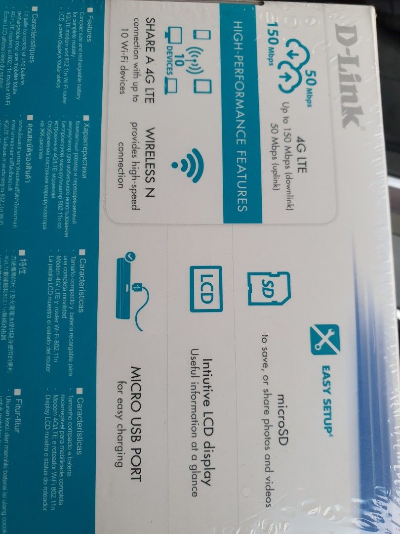 Dlink 4G LTE mobile router work with Sim Card, Computers & Tech, Office ...