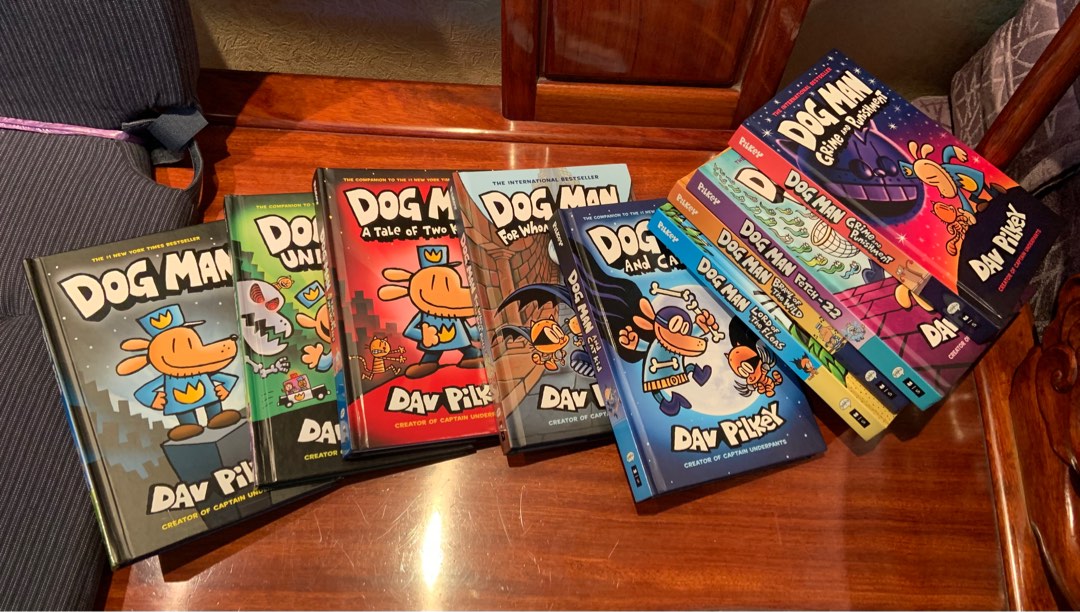 Dog Man collection, by Dav Pilkey, 興趣及遊戲, 書本 & 文具, 漫畫 - Carousell