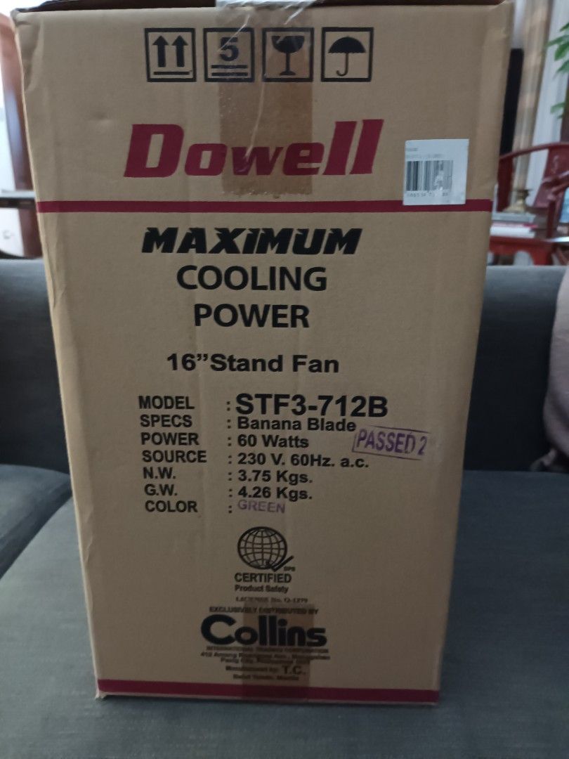 Dowell 16" stand fan electric fan, Furniture & Home Living, Lighting & Fans, Fans on Carousell