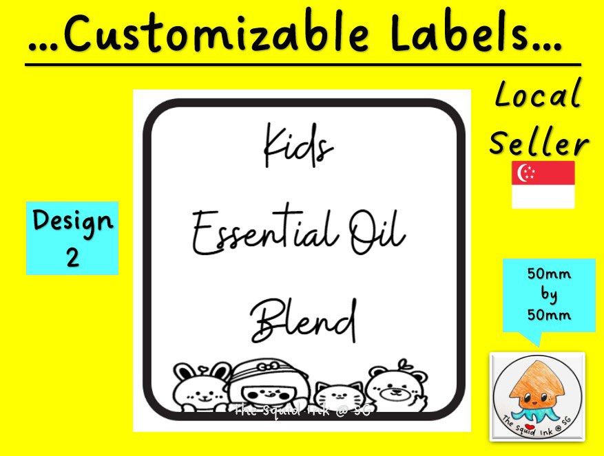 Essential Oil sticker| Sticker Label Bottle | Goodie Bag Sticker ...