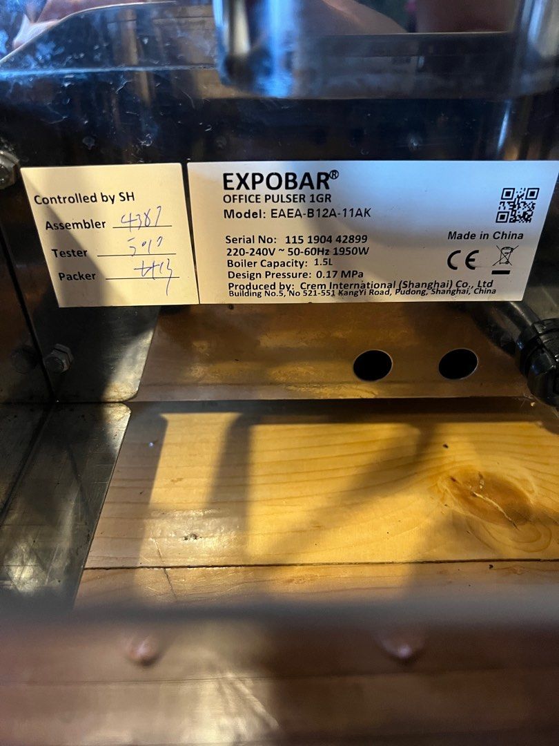 Expobar Office Pulser Espresso / Coffee Machine, TV & Home Appliances ...