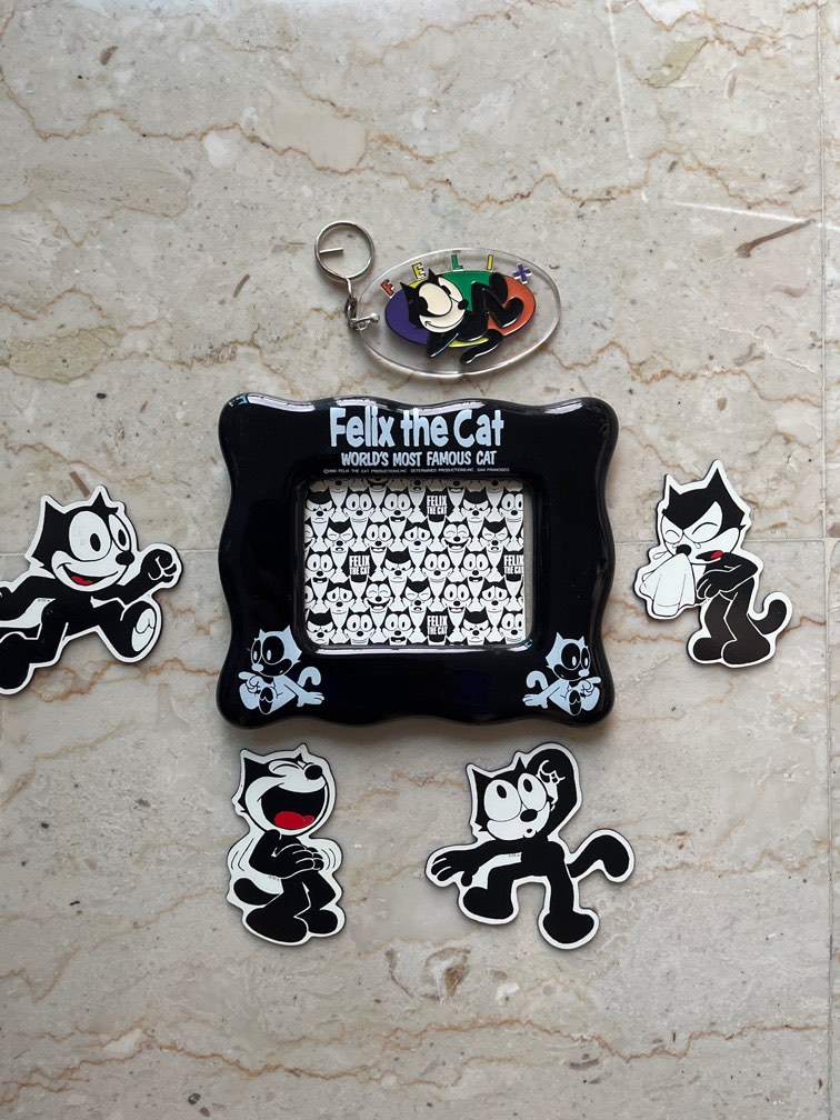 Felix the Cat photo frame, magnets & key chain, Furniture & Home Living ...