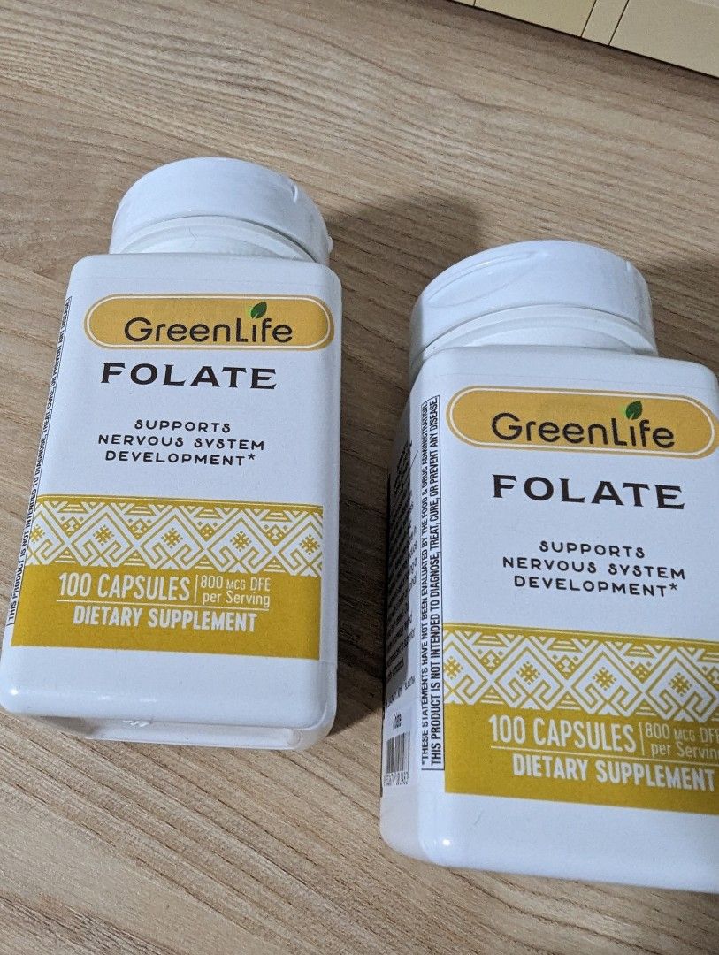 Folate acid supplements, Health & Nutrition, Health Supplements ...