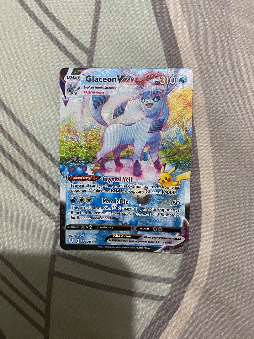Glaceon VMAX Alternate Art - Pokemon Evolving Skies, Hobbies & Toys ...