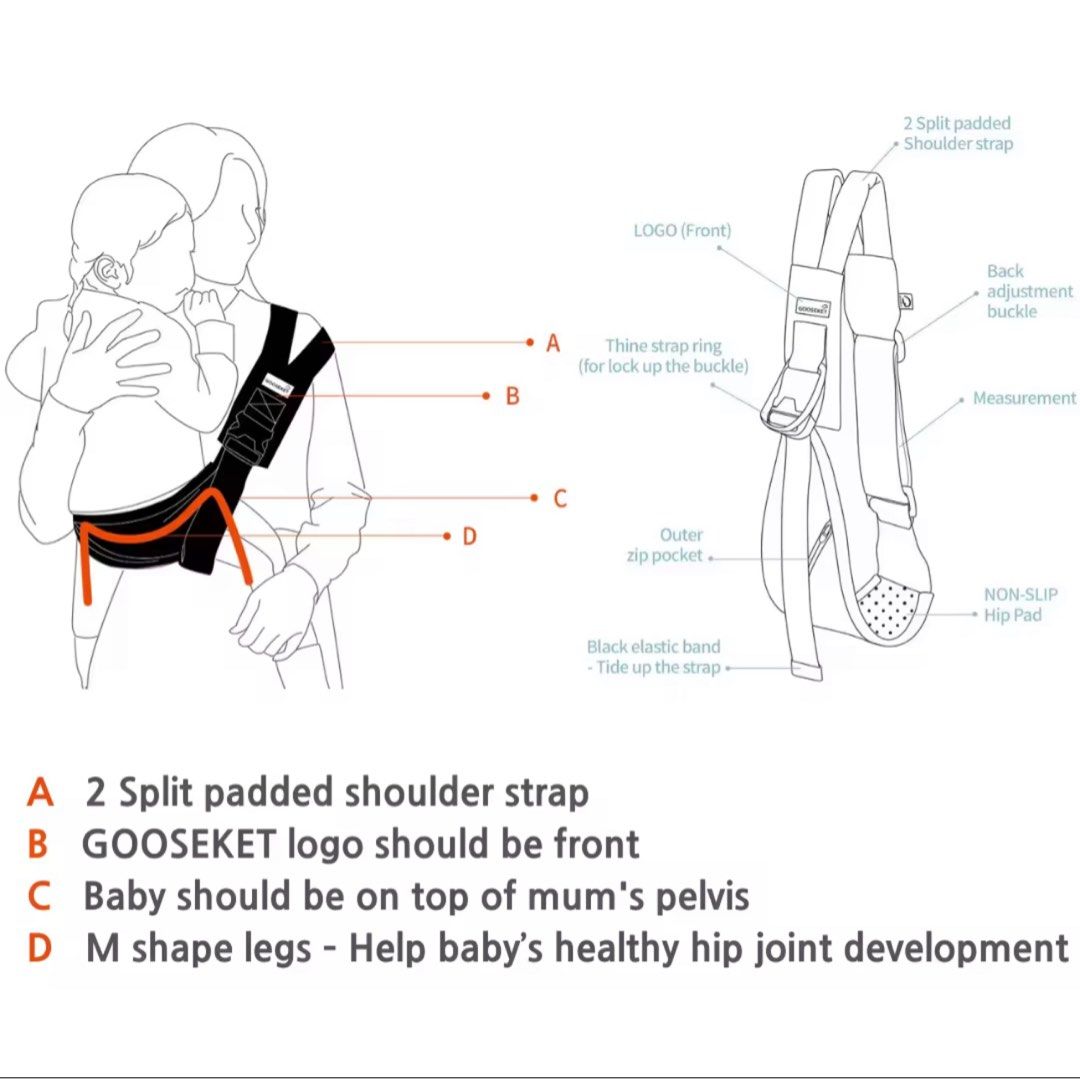 Goosekey Toddler Sling, Babies & Kids, Going Out, Carriers & Slings on ...