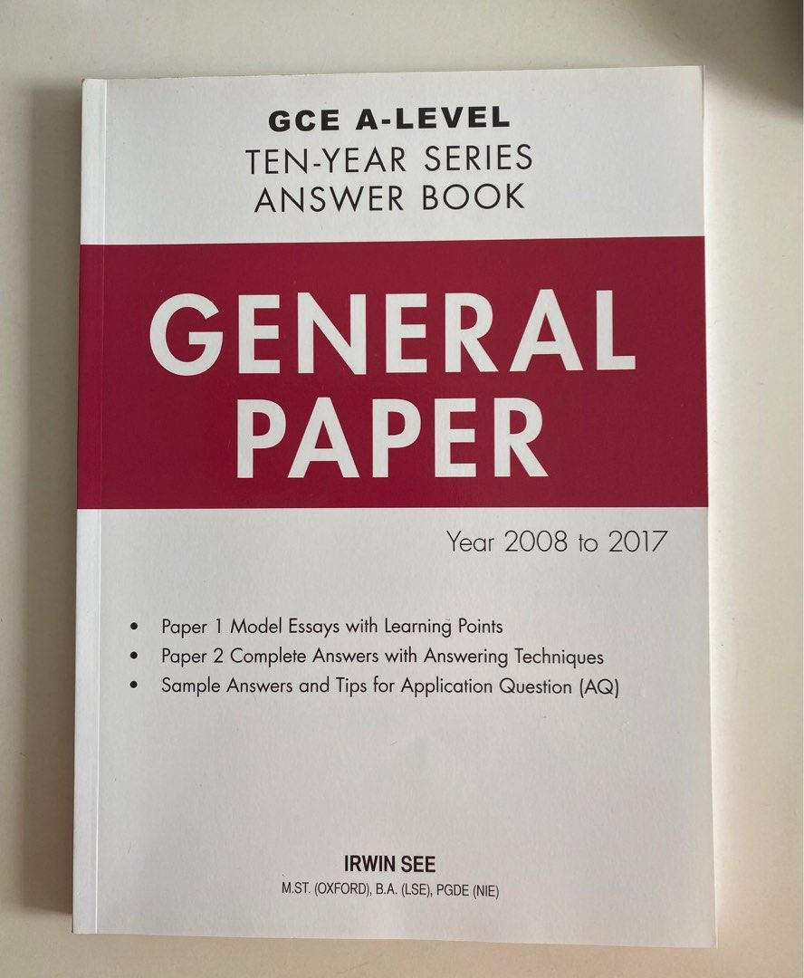 GP A Levels TYS Answers, Hobbies & Toys, Books & Magazines, Assessment ...
