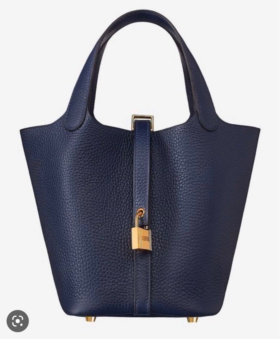 Hermes Picotin 18 Blue Nuit Ghw, Luxury, Bags & Wallets on Carousell
