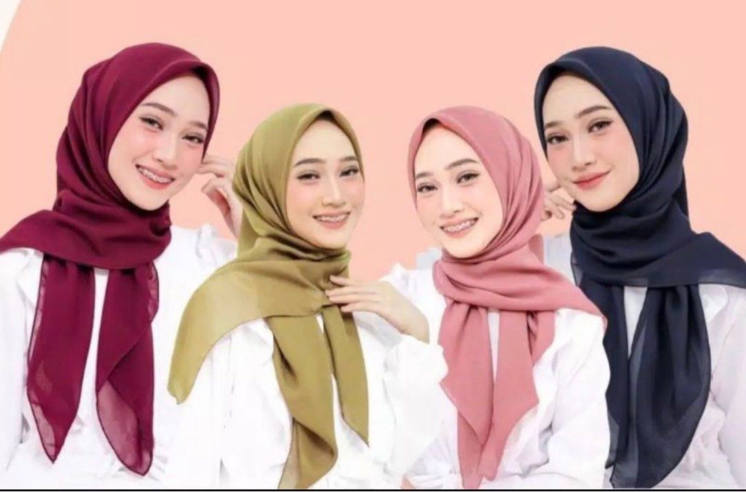Hijab Segi Empat / Square Hijab / Square Tudung/Hijab Segi 4 / Muslimah ...