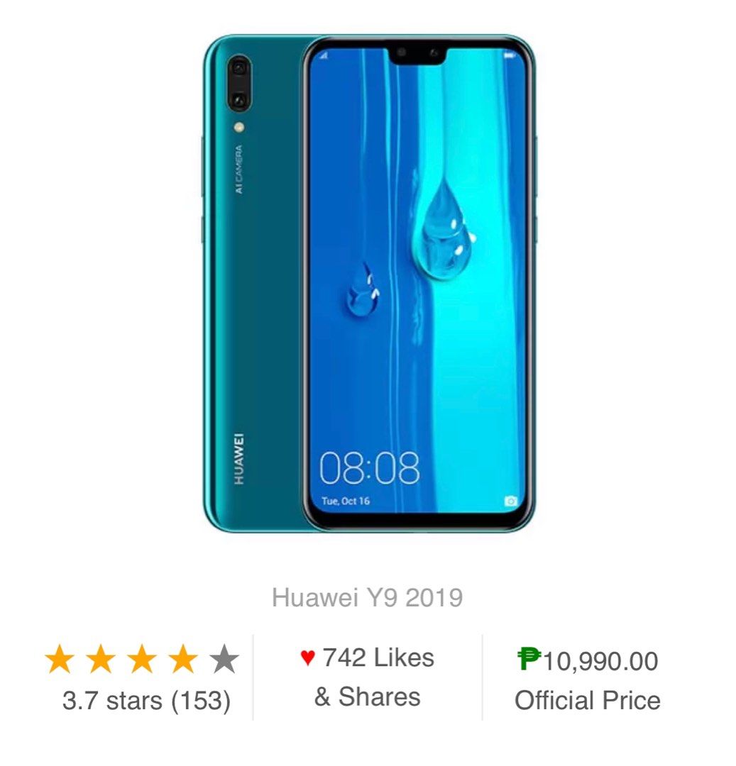 Huawei Y9 with box and manual, Mobile Phones & Gadgets, Mobile Phones ...