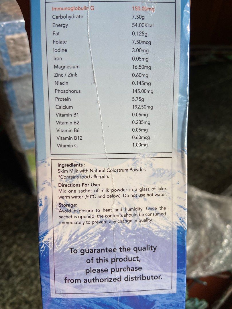 IgCo Milk Box of 30 sachets, Health & Nutrition, Health Supplements ...