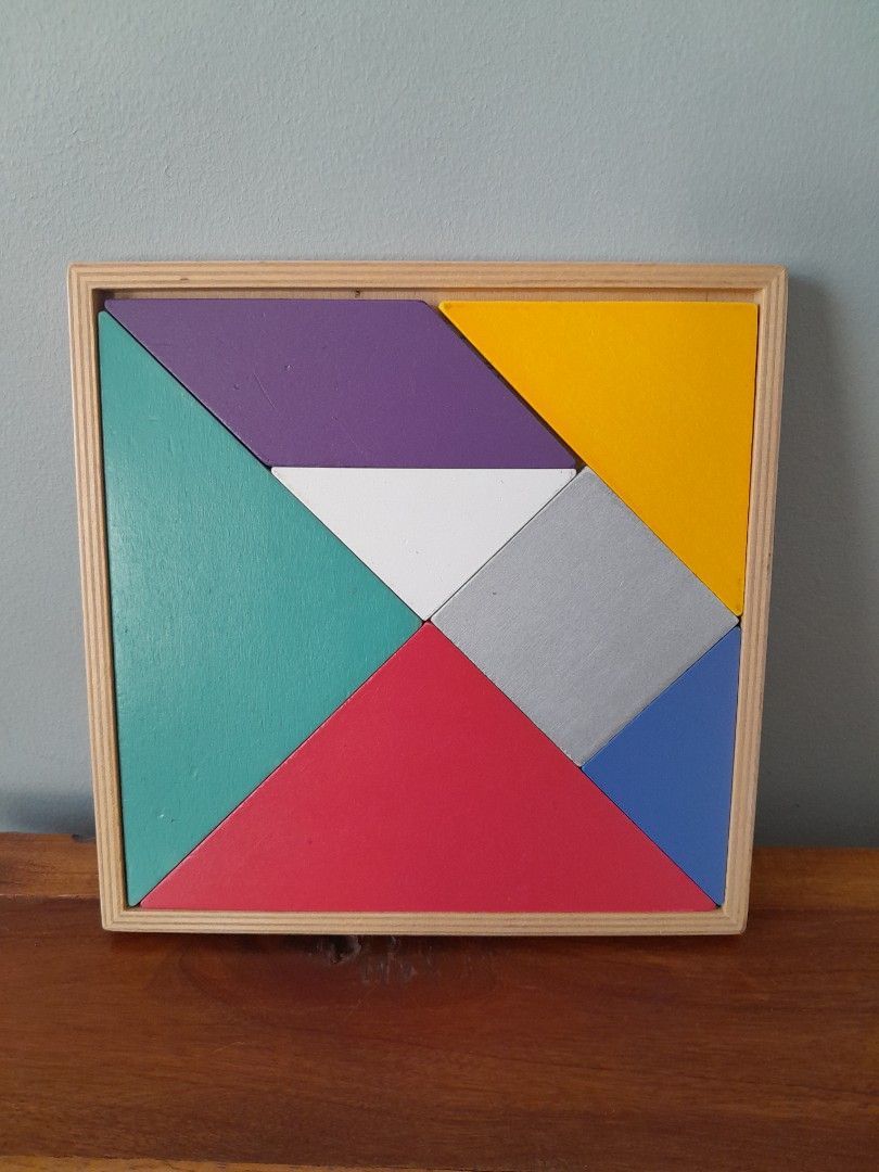 Ikea Big Wooden Tangram on Carousell