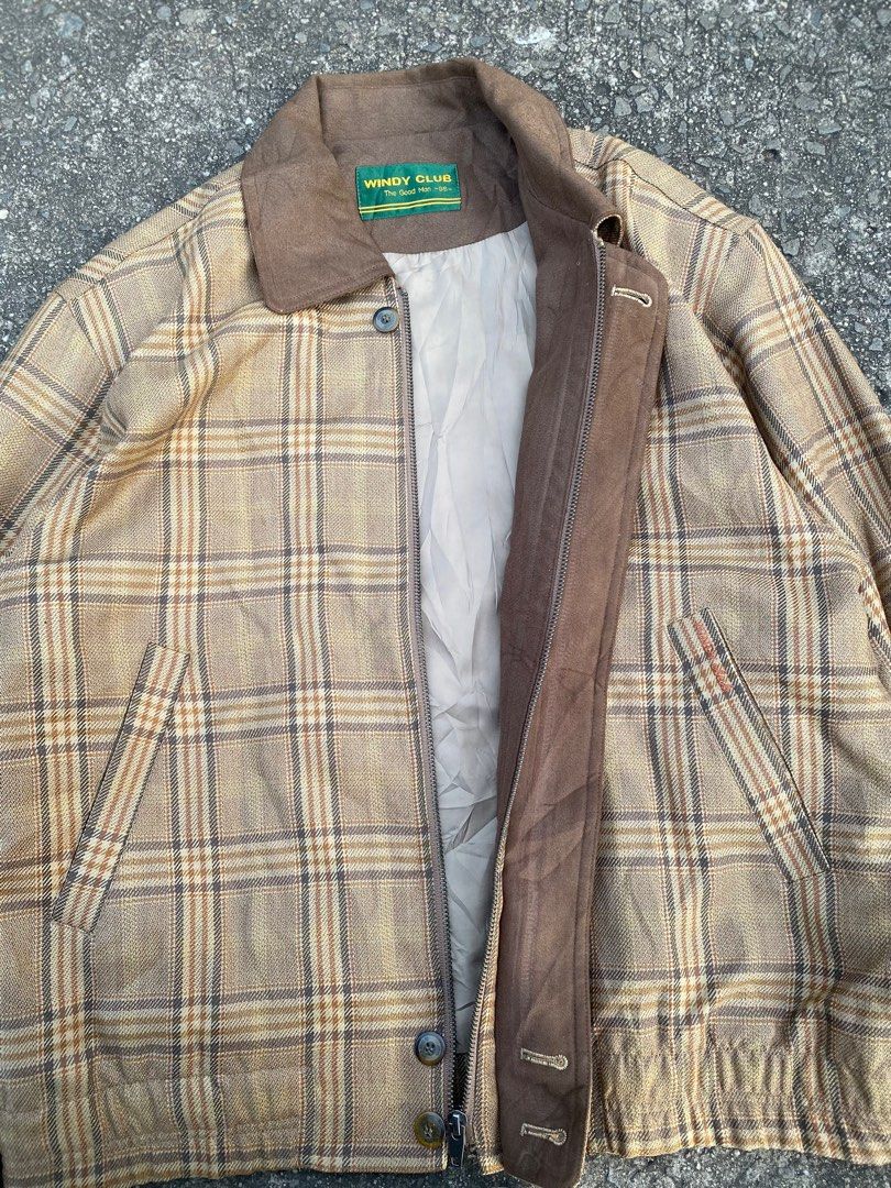 Jacket Harrington Tartan Windy Club, Fesyen Pria, Pakaian , Lainnya di ...