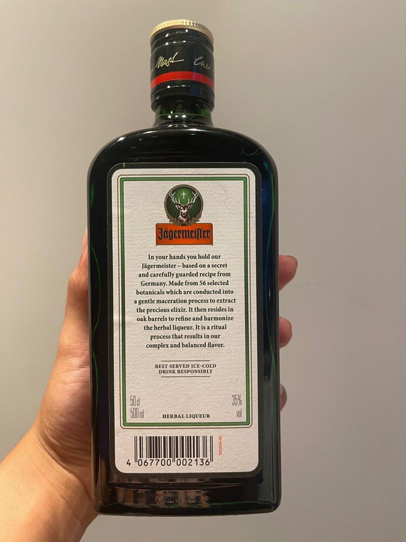 Jagermeister 500ML, Food & Drinks, Alcoholic Beverages on Carousell
