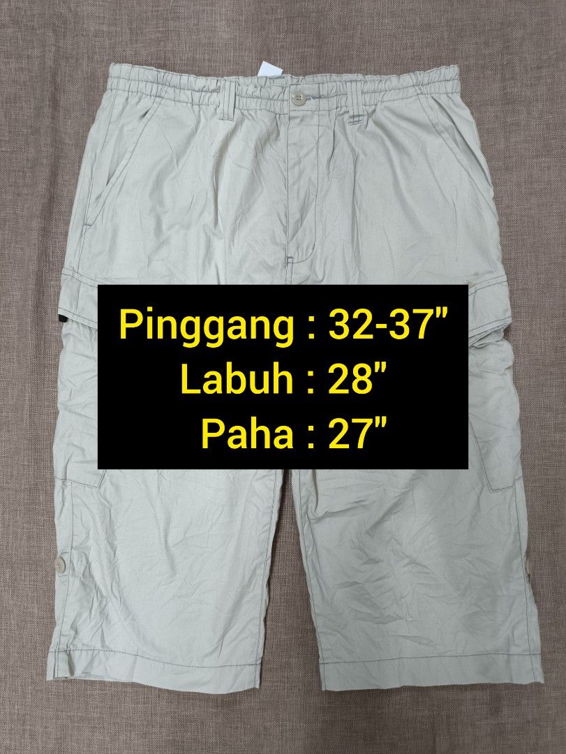 Japan Cargo 3 Quarter Shorts, Men's Fashion, Bottoms, Shorts on Carousell