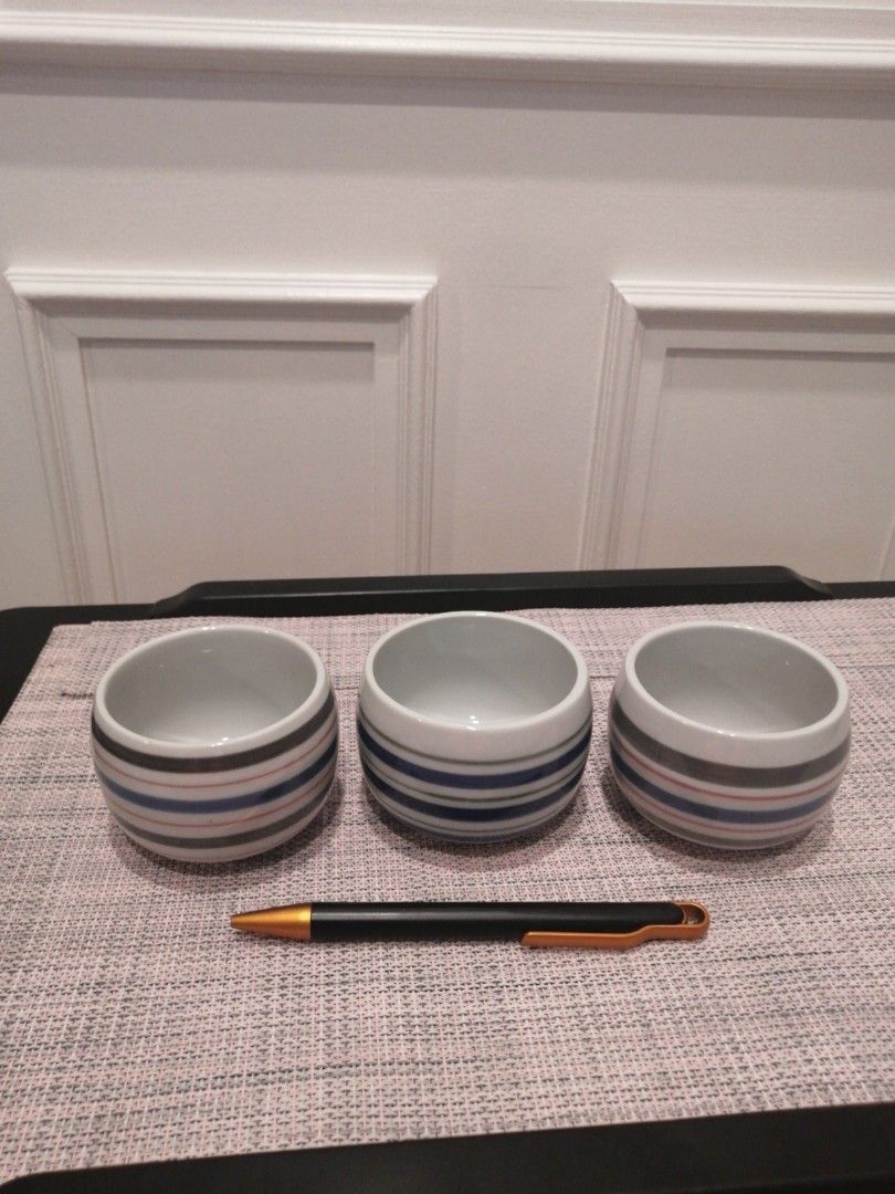 Japanese Ceramic Condiments Bowls - Set of 3pc., Furniture & Home ...
