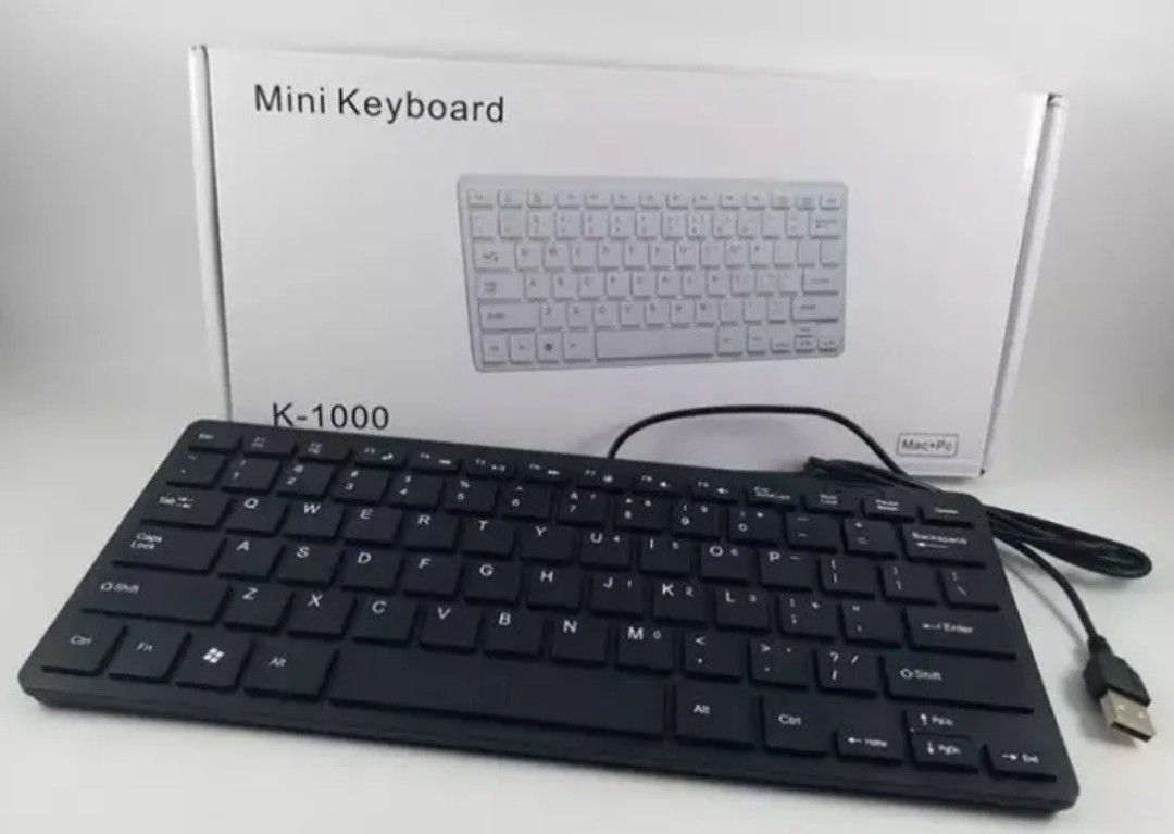 K-1000 78 Keys Mini Keyboard USB Wired For Mac and Windows PC & Laptops ...