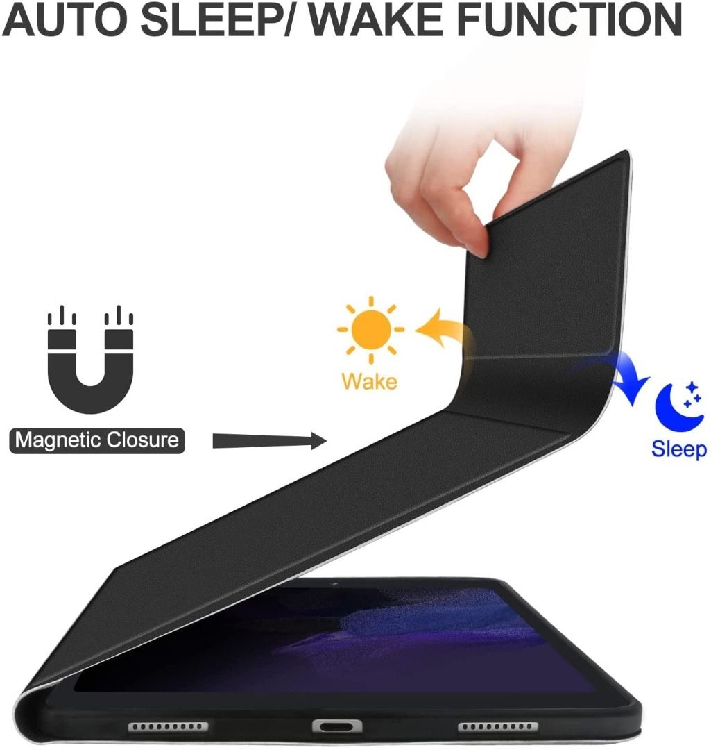 Keyboard Case for Samsung Galaxy Tab A7 10.4, JADEMALL Smart Slim Cover with 7 Colors Bluetooth ...