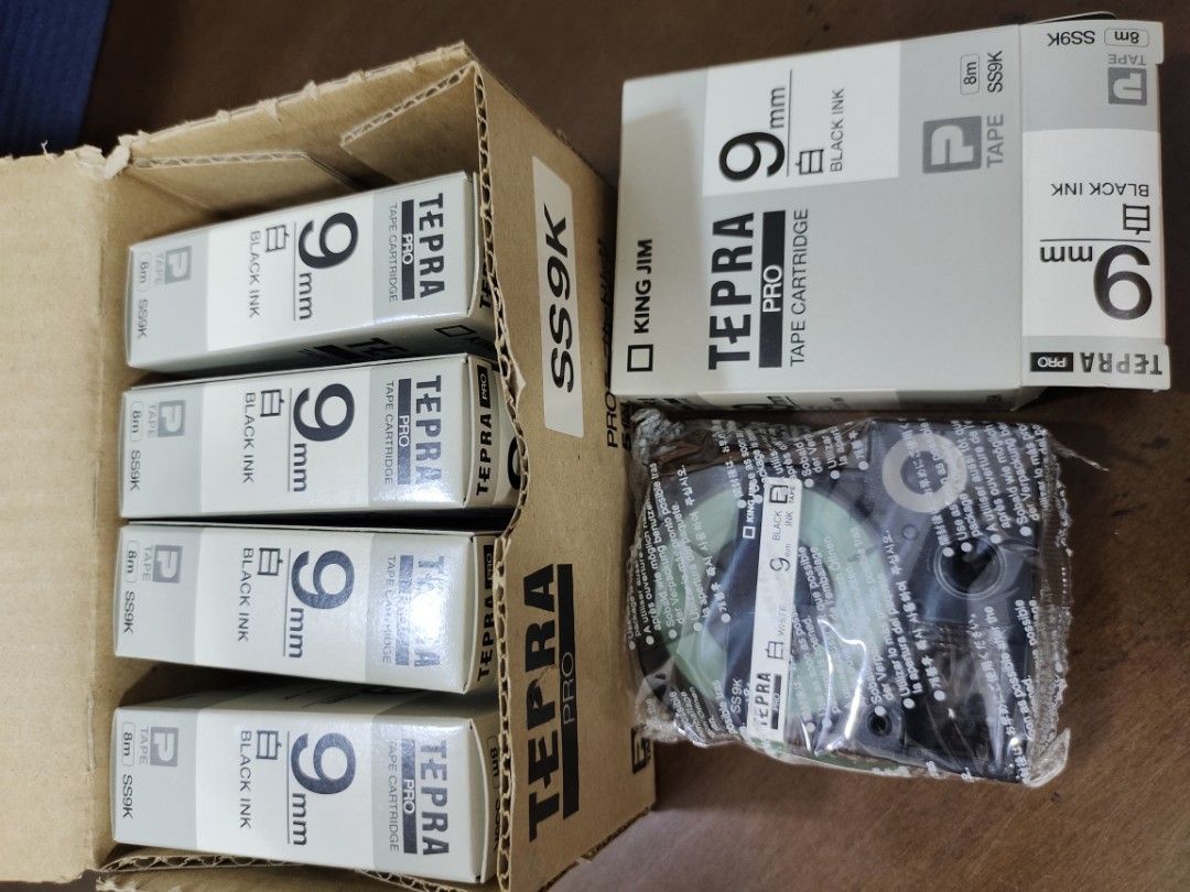 KING JIM Tepra PRO Tape Cartridge (9mm X 8m) SS9K, Computers & Tech, Printers, Scanners ...