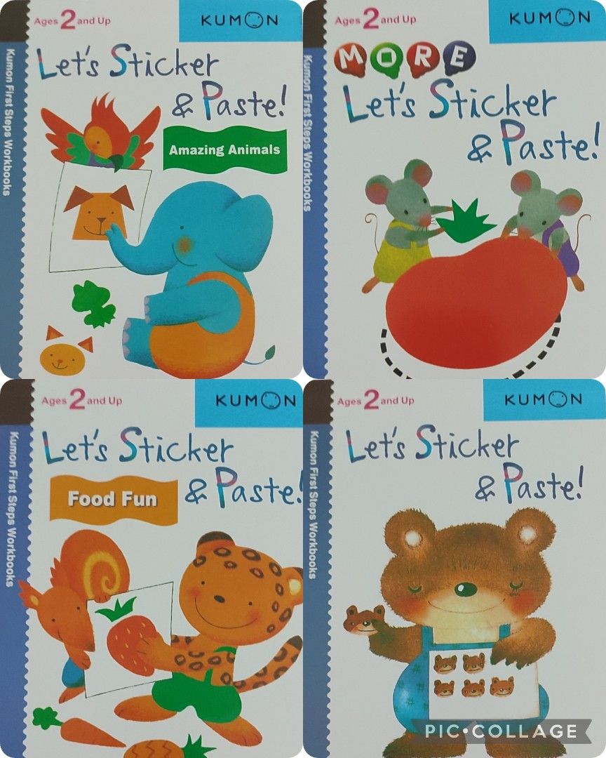 Kumon Activity Books Let's sticker and Paste, Hobbies & Toys, Books ...
